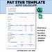Paystub Template. Editable Paystub Template. Automatic Calculation ...