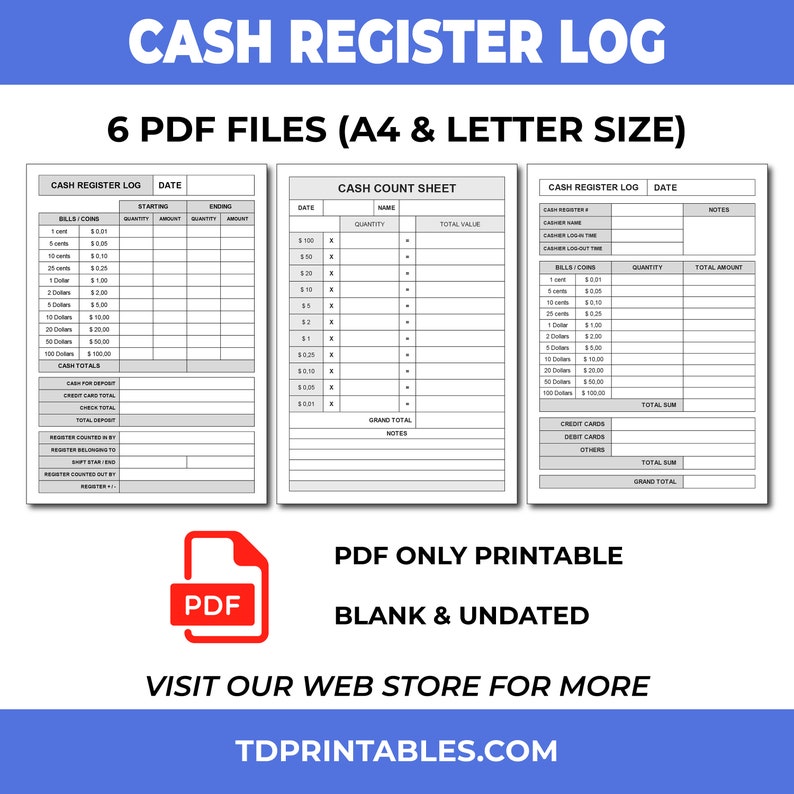 Cash Breakdown. Count Sheet. PDF Cash Breakdown Slip. Cash Withdrawal ...