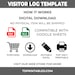 Editable & Printable Visitor Log. Visitor Sign in / Sign Out Sheet ...