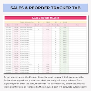 Inventory Tracker Spreadsheet Small Business, Inventory Template EXCEL ...