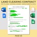Land Clearing Contract Template. Editable & Fillable Professional ...