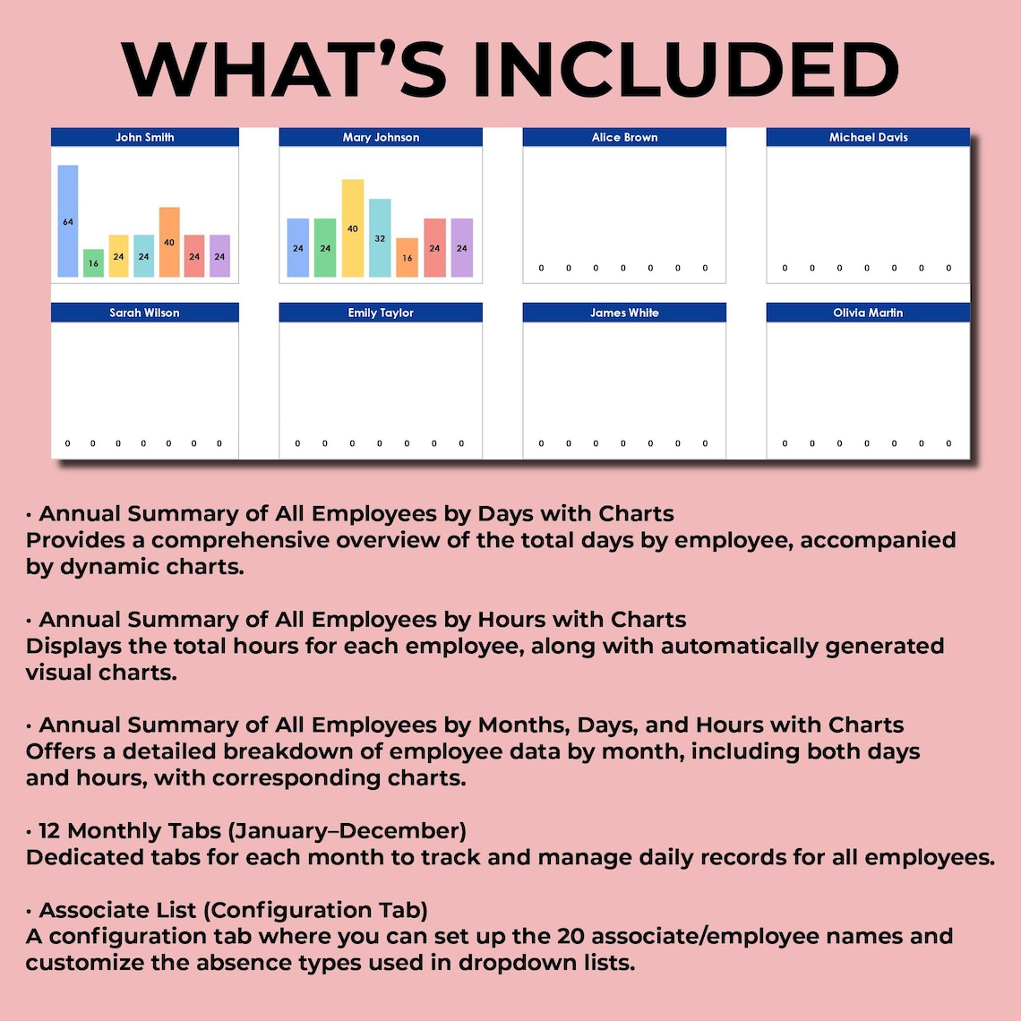Associate PTO 2025 Flexible Year or Fiscal Year Calendar, Time off ...