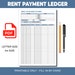 Weekly Rent Payment Ledger Spreadsheet Template. Weekly Rent Payment ...