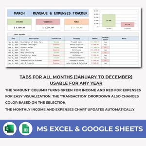 1099 Bookkeeping Spreadsheet, Excel & Google Sheet, Finance Spreadsheet ...