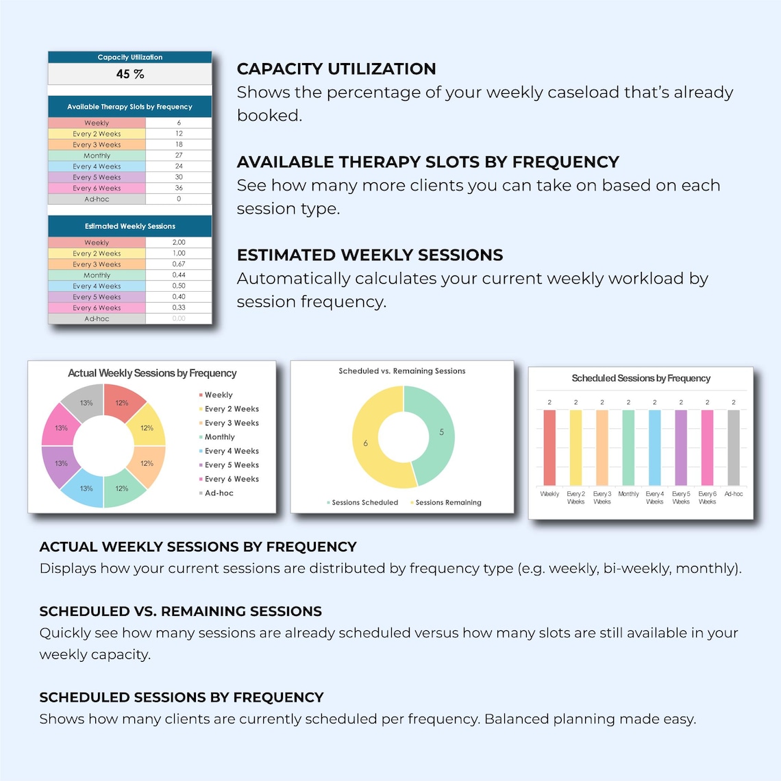 Excel Therapist Caseload Tracker Template, Therapy Client Tracker ...