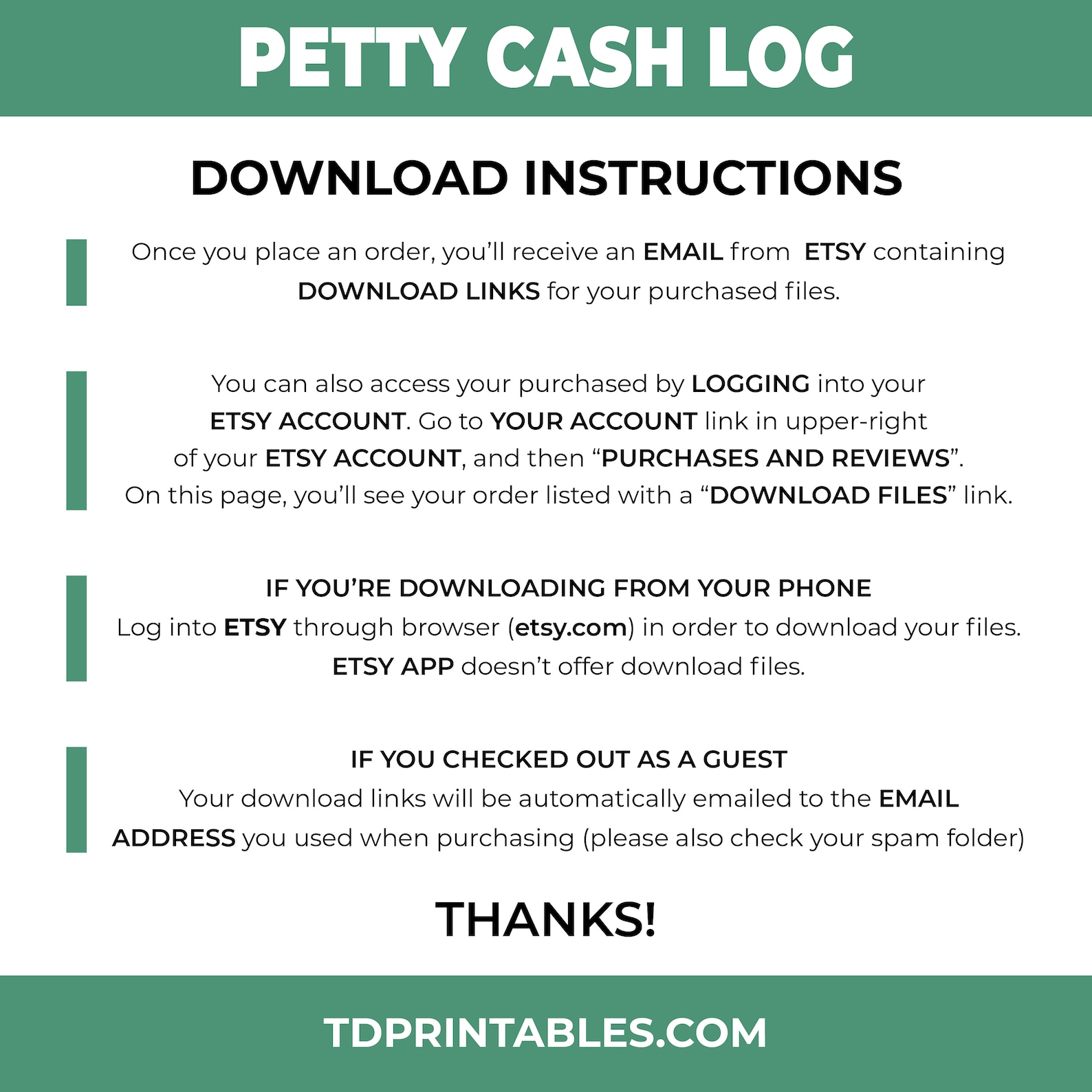 Petty Cash Record, Cash Log Template, Petty Expenses Tracker,small Cash ...