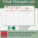 Tithe Tracker Spreadsheet Template. Excel & Google Sheets. Tithes ...