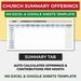 Church Monthly Offering & Contribution Spreadsheet Template. Church ...