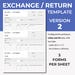 Order Return & Exchange Form Template | Refund Request Form | Editable ...