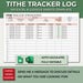 Tithe Tracker Spreadsheet Template. Excel & Google Sheets. Tithes ...