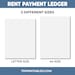Rent Payment Ledger. PDF Printable Rent Payment Tracker. Rental Payment ...
