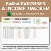 Farm Expenses Spreadsheet Template | Agricultural Expenses Tracker ...