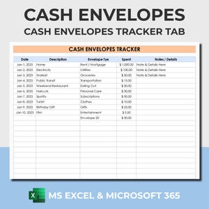 Excel 365 Budget | Financial Planner Budget Spreadsheet | Excel Cash ...