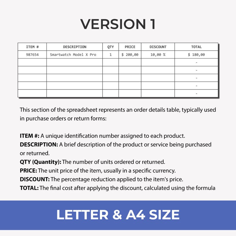 Order Return & Exchange Form Template | Refund Request Form | Editable ...