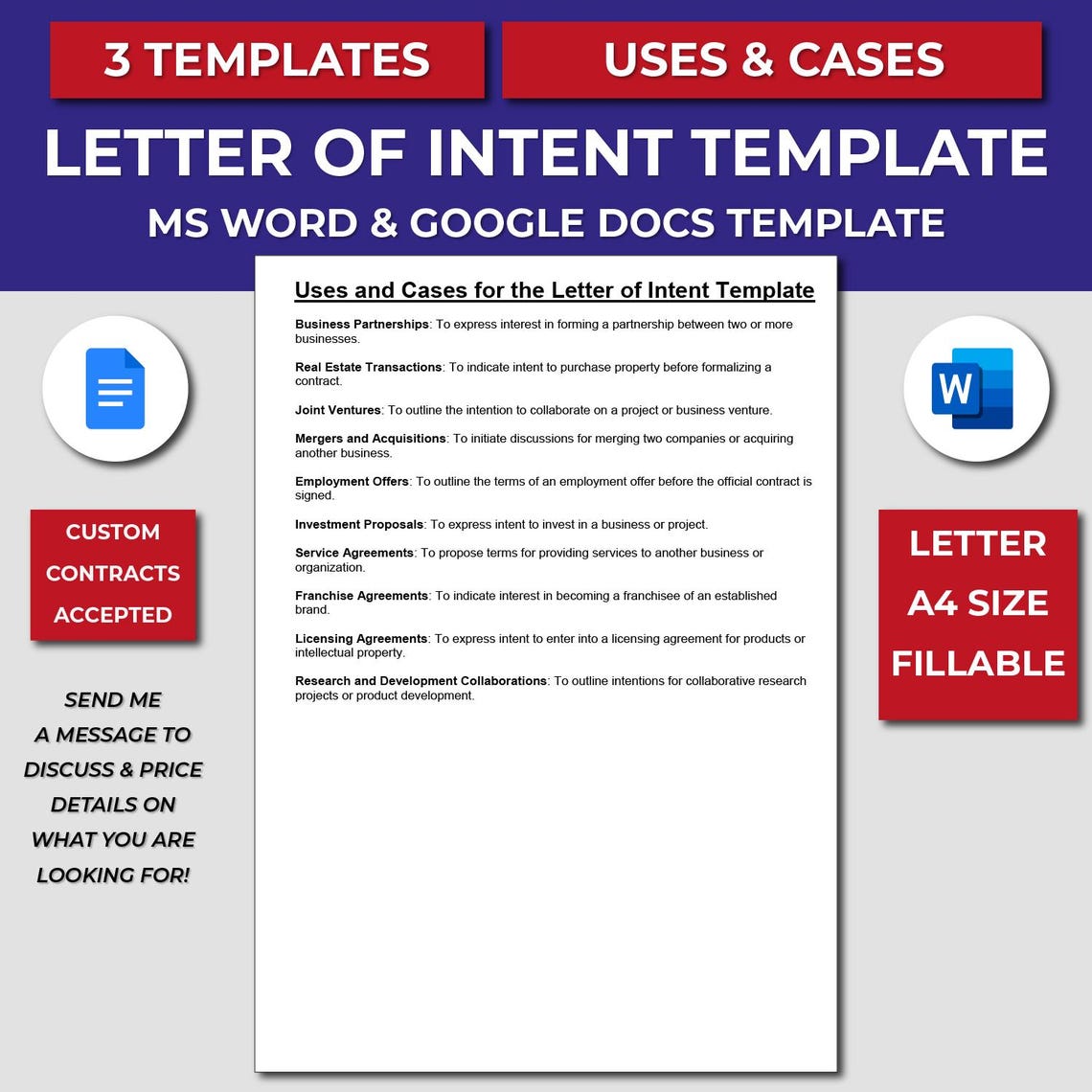 Letter of Intent Template. Letter Intent to Contract. Statement of ...