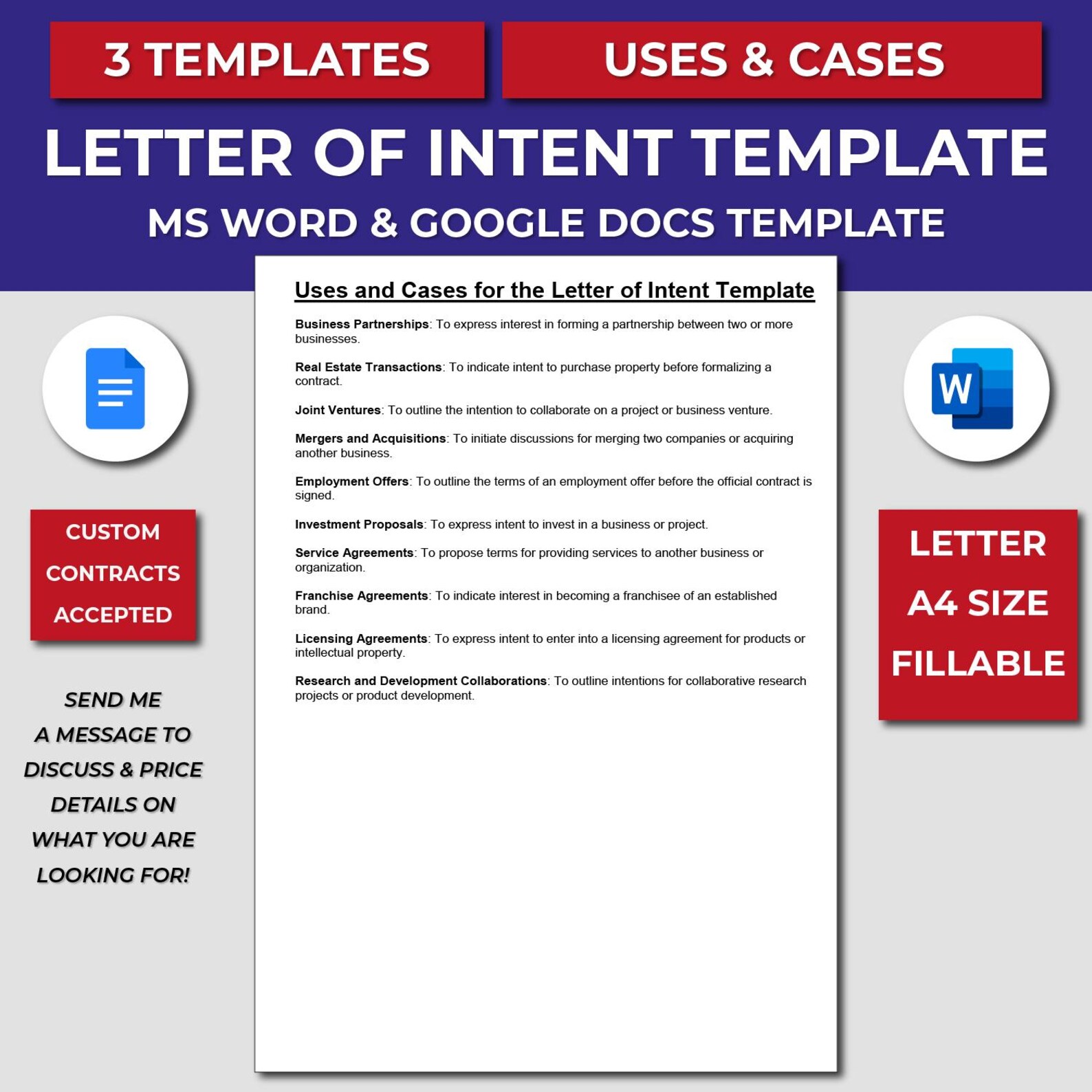 Letter of Intent Template. Letter Intent to Contract. Statement of ...