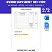 Event Payment Receipt Form, Event Payment Record Template, Printable ...