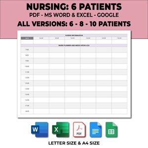 Medication Administration Record for Nurses. Nurse Medication Tracking ...