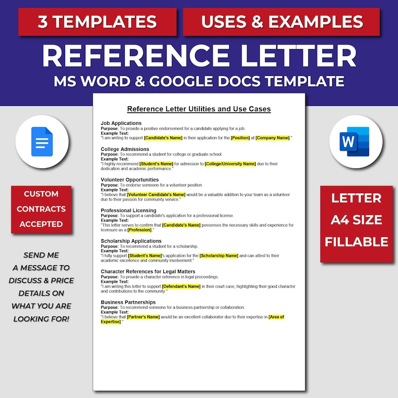 Reference Letter Template. Recommendation Letter Template. Sample ...