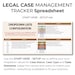 Legal Case Management Spreadsheet for Attorneys, Attorney Case Tracker ...
