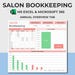 Salon Bookkeeping Template| Hair Salon Income& Expenses Tracker Log ...