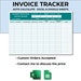Invoice Tracker Spreadsheet Template. Excel Google Sheets. Customer ...