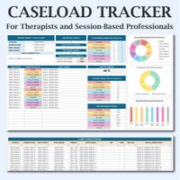 Therapist Caseload Tracker, Therapy Client Tracker, Caseload Organizer ...