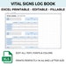 Editable Printable Vital Signs Log, Vital Sign Sheet, Vital Signs ...