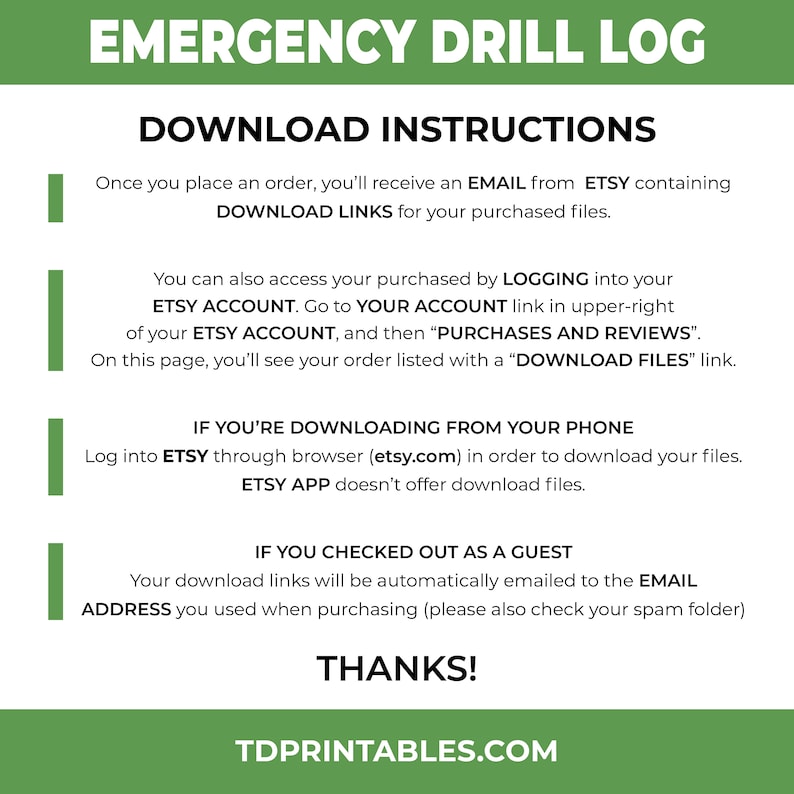 Printable Emergency Evacuation Log. Emergency Drill Record. Fire Drill ...