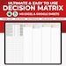 Decision Matrix Spreadsheet Template. Task Priority Tracker Sheets ...