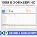 1099 Bookkeeping Spreadsheet, Excel & Google Sheet, Finance Spreadsheet ...
