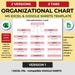Org Chart Excel & Google Sheets. Employee Structure Template. Employee ...