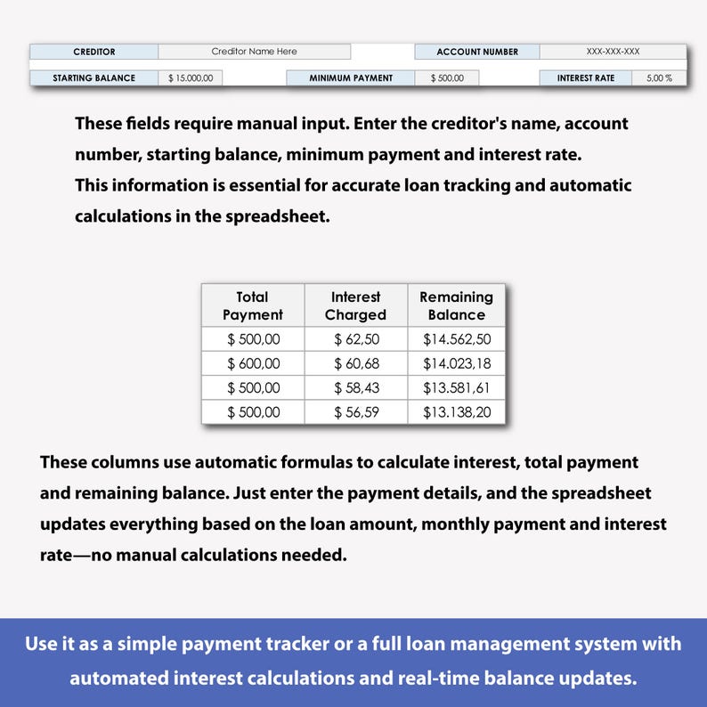 Car Payment Tracker Template With Extra Payment | Excel 365 & Google ...