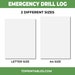 Printable Emergency Evacuation Log. Emergency Drill Record. Fire Drill ...