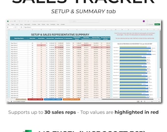 Sales Goal Tracker | Excel Template | Salesman Target Tracker | Sales ...