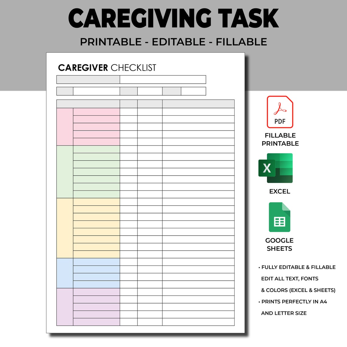 Caregiver Daily Tasks Log. Caregiver Time Worked. Elderly Care ...