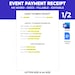 Event Payment Receipt Form, Event Payment Record Template, Printable ...