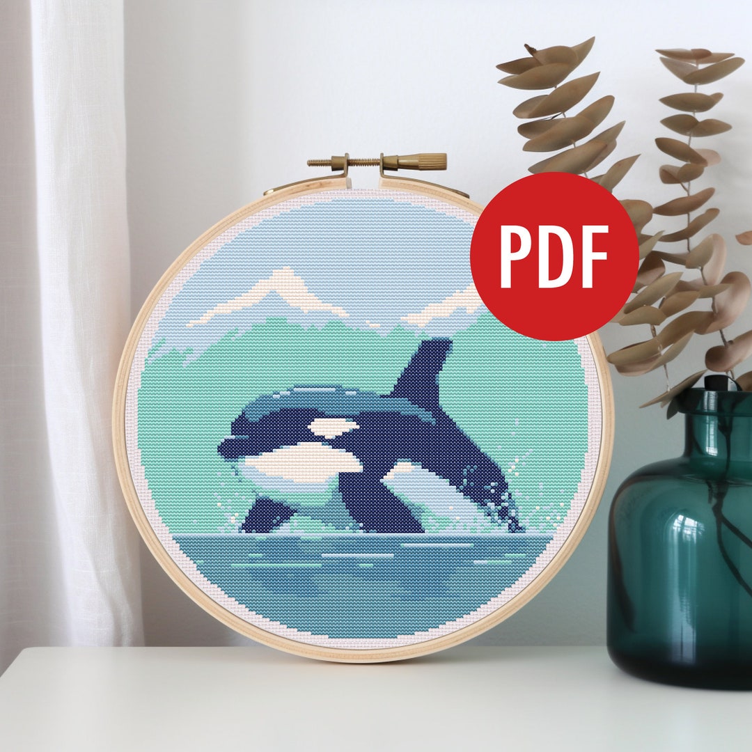 Orca Cross Stitch Pattern Scandinavian Art Xstitch Polar - Etsy