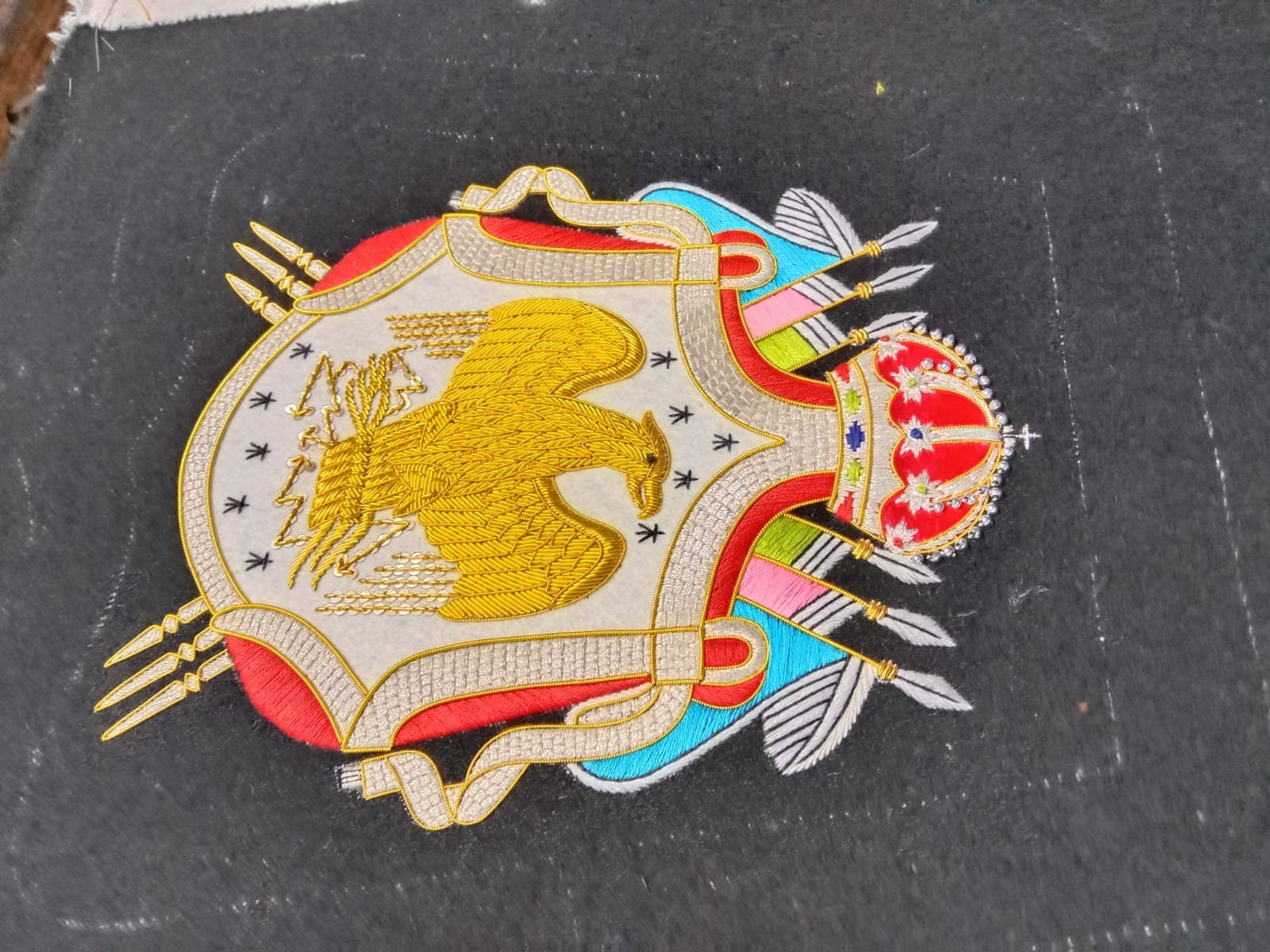 Gold Bullion Wire Embroidered Badges Custom Made Sew-on Iron On - Etsy