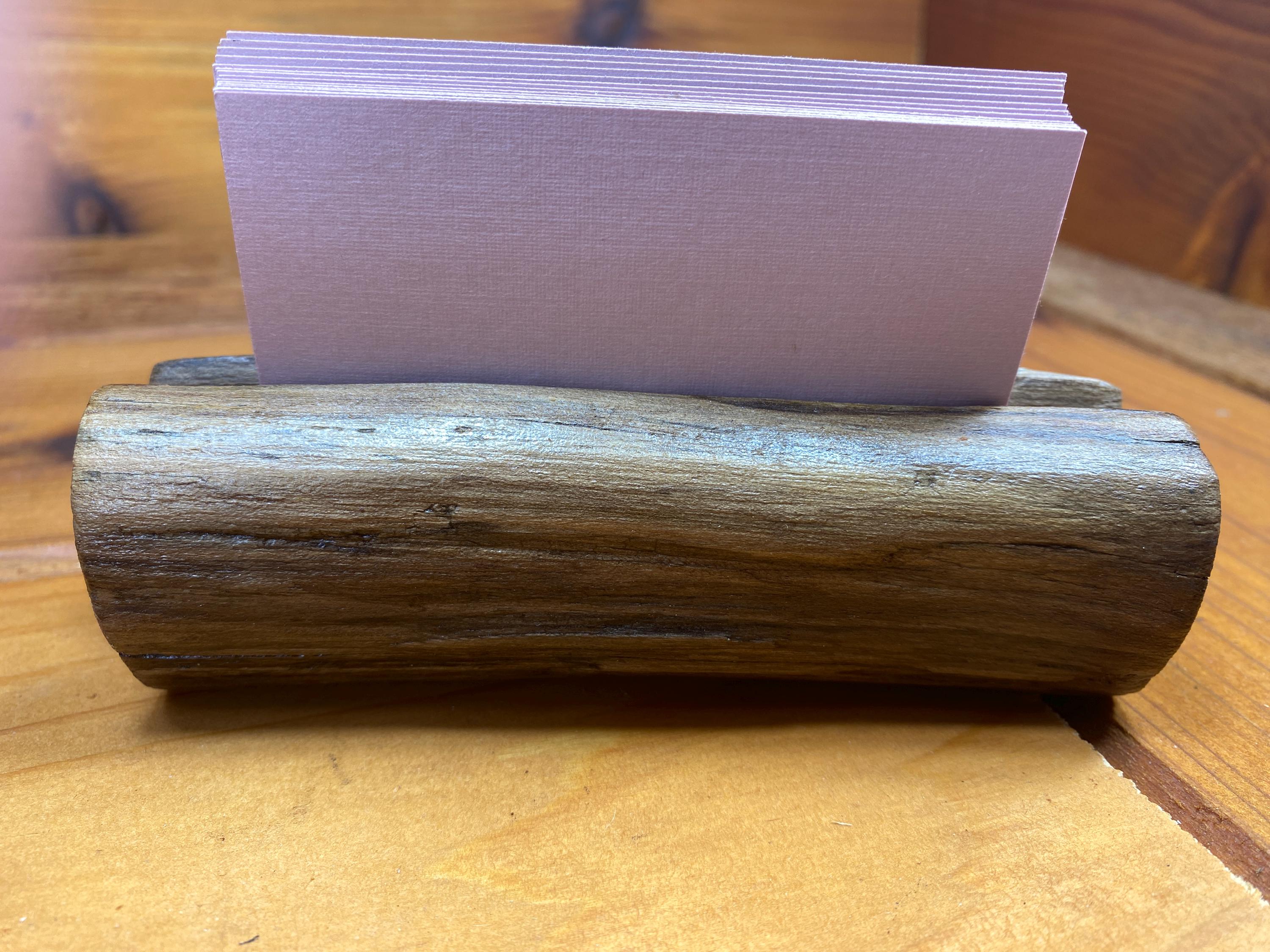 Rustic Log Business Card Holder, Rustic Wood Business Card Holder ...