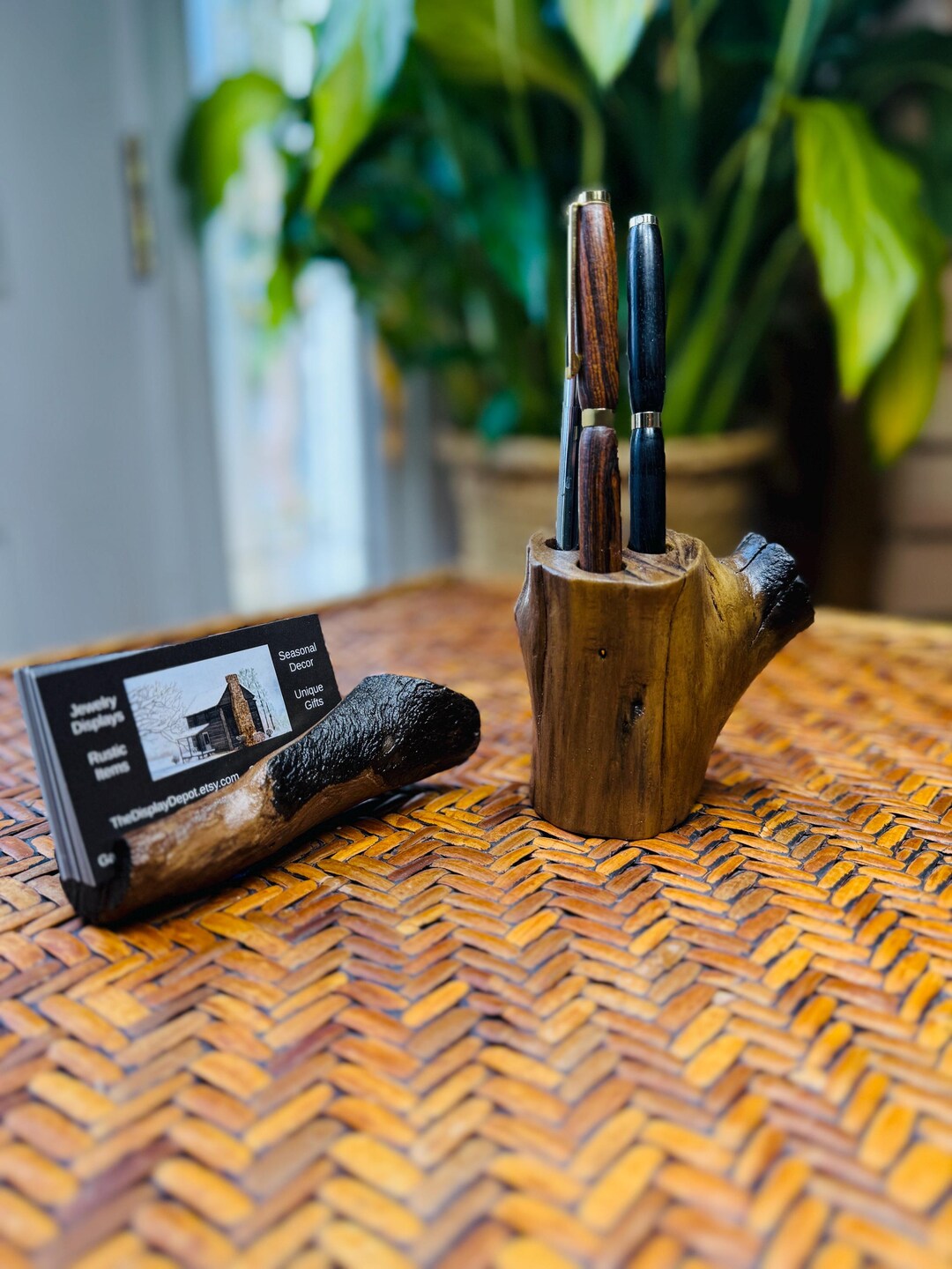 Natural Wood Branch Pen Holder, Artist Brush Organizer - Etsy