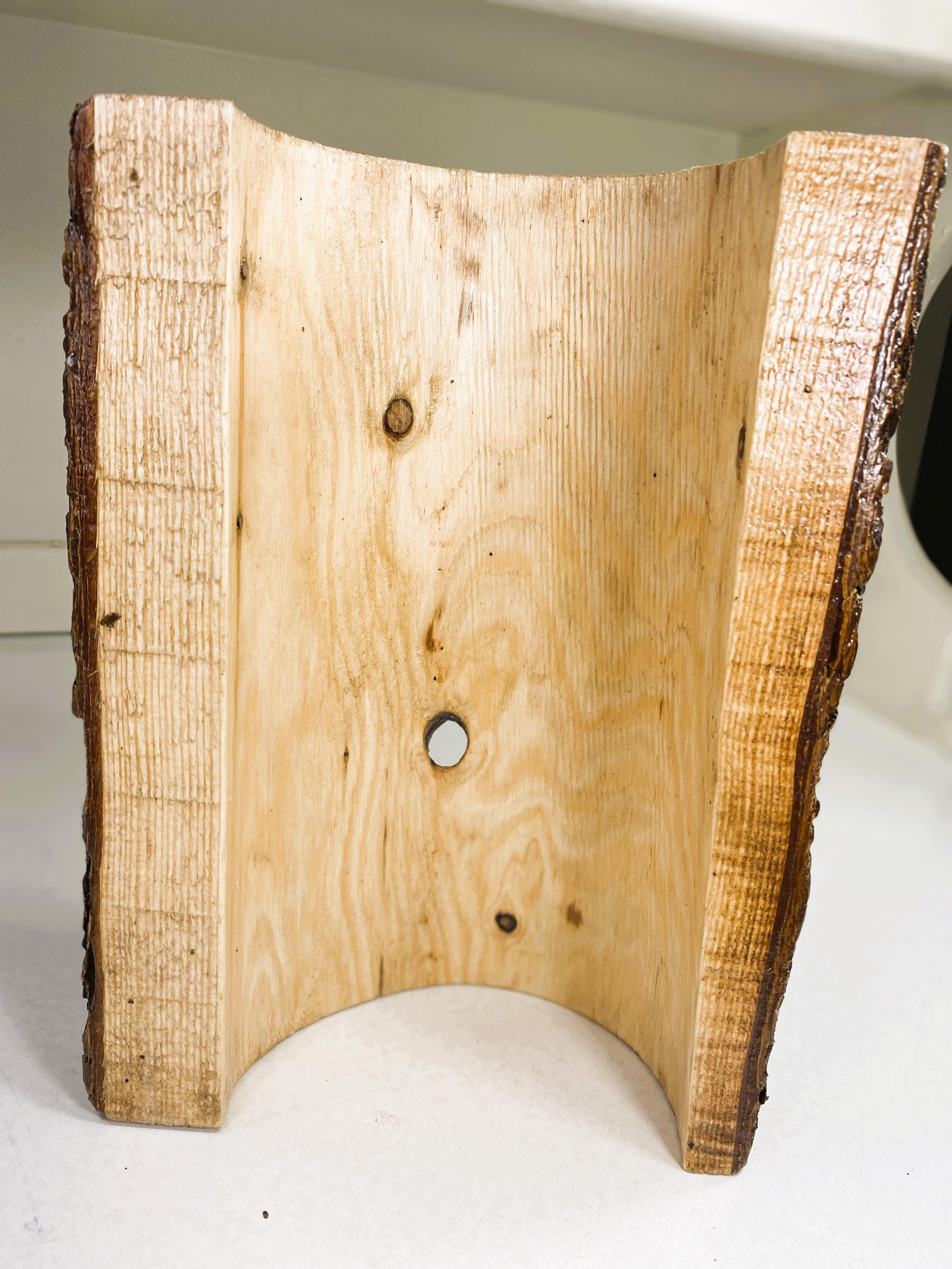 Live Edge Hollow Log Display, Arched Necklace Display, Curved Display ...