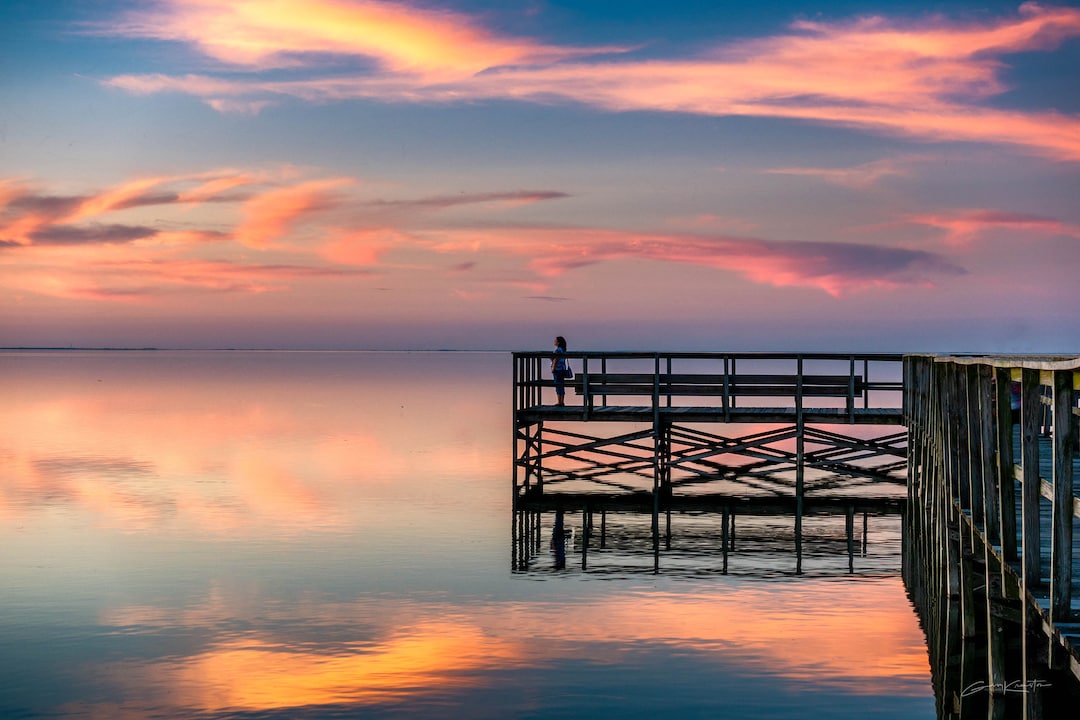 Lake Apopka Sunset at the Pier - Etsy