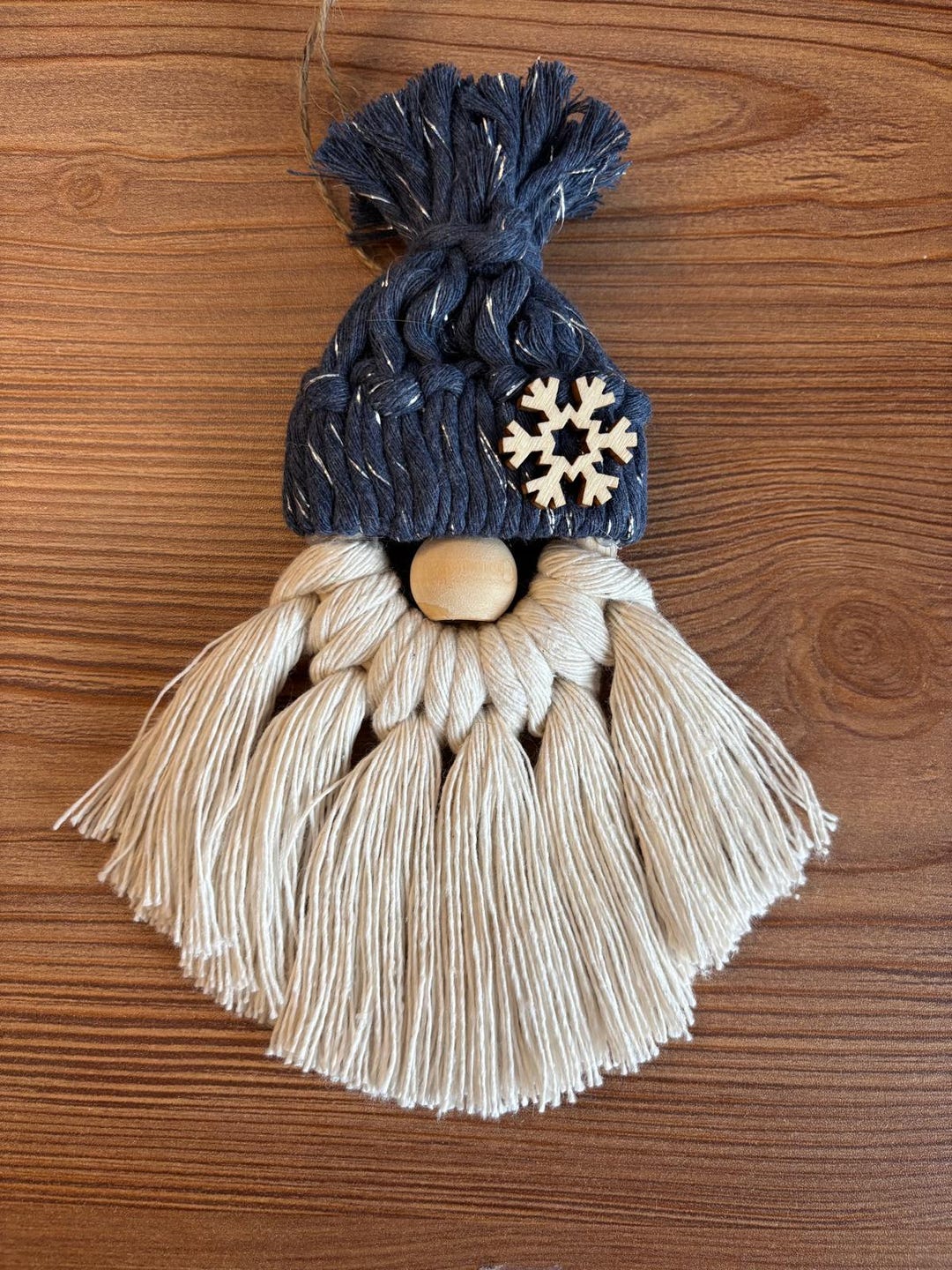 DIY Macramé Gonk Kit Denim Blue N Silver Hat - Etsy