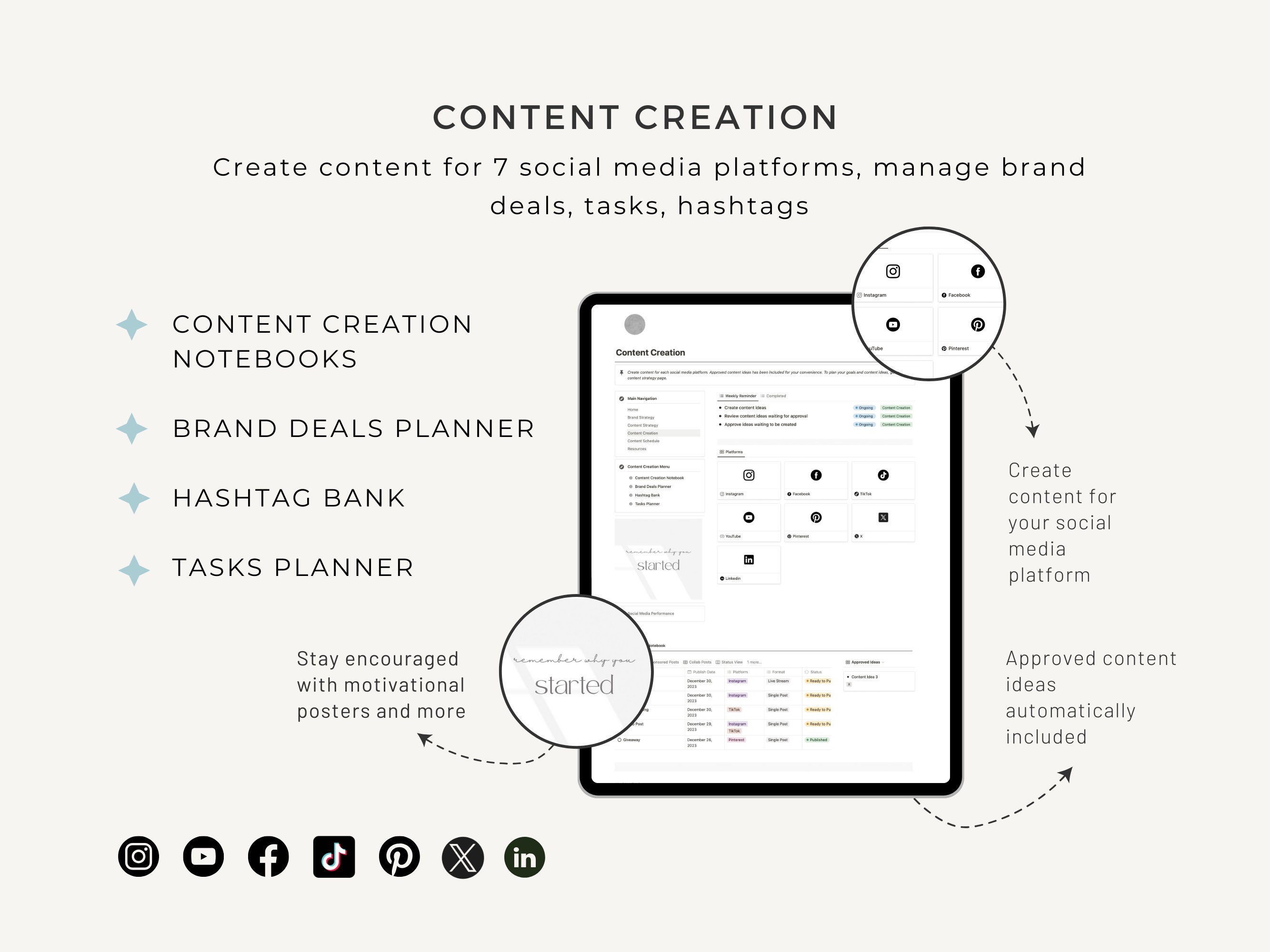 Ultimate Content Creator Bundle, Social Media Planner With Notion ...