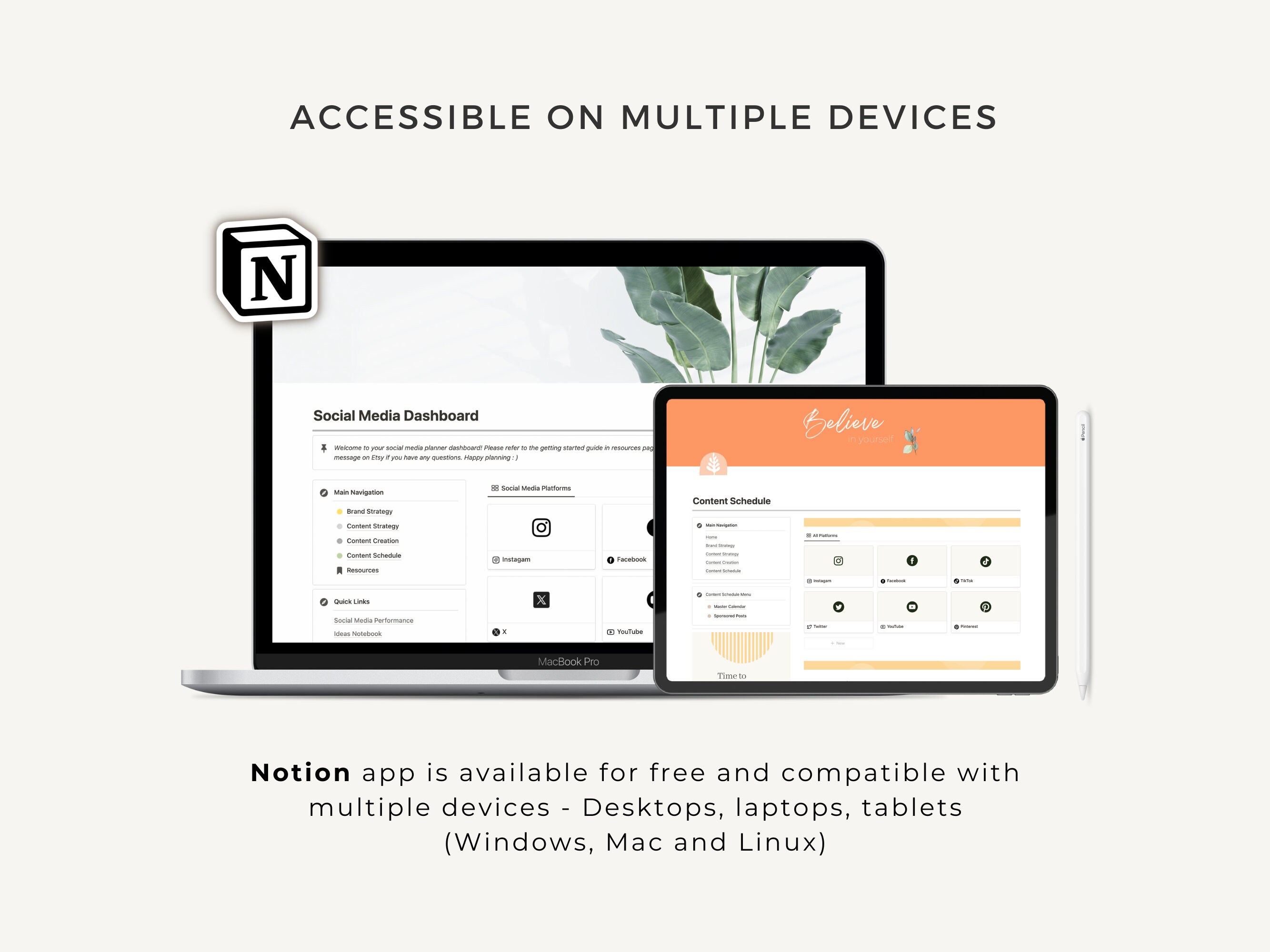 Ultimate Content Creator Bundle, Social Media Planner With Notion ...