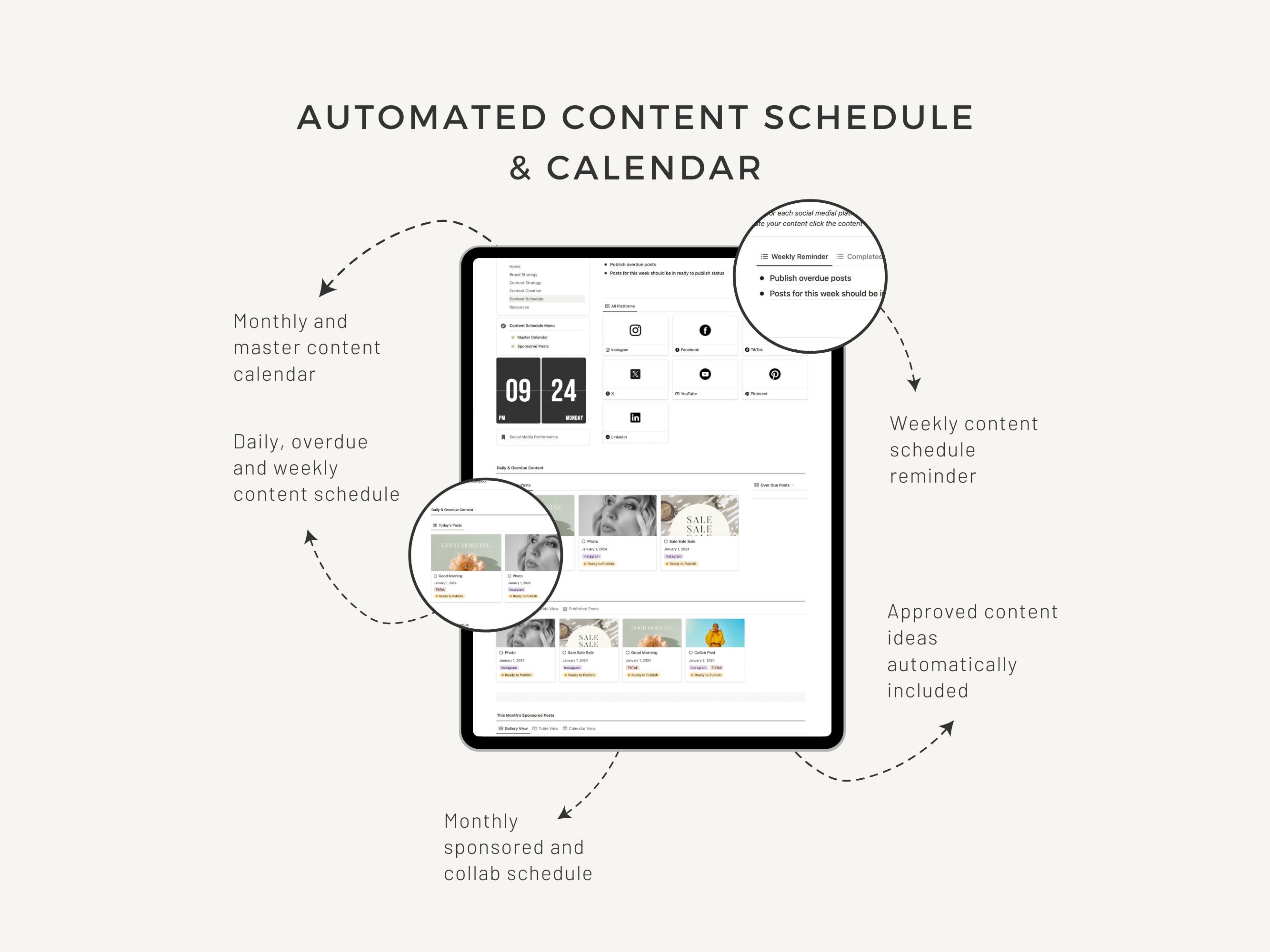 Ultimate Content Creator Bundle, Social Media Planner With Notion ...