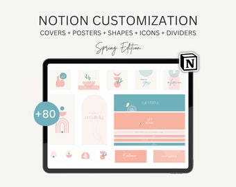 Notion Customization Bundle Beige Edition, Includes Motivational Notion Covers, Notion Icons ...