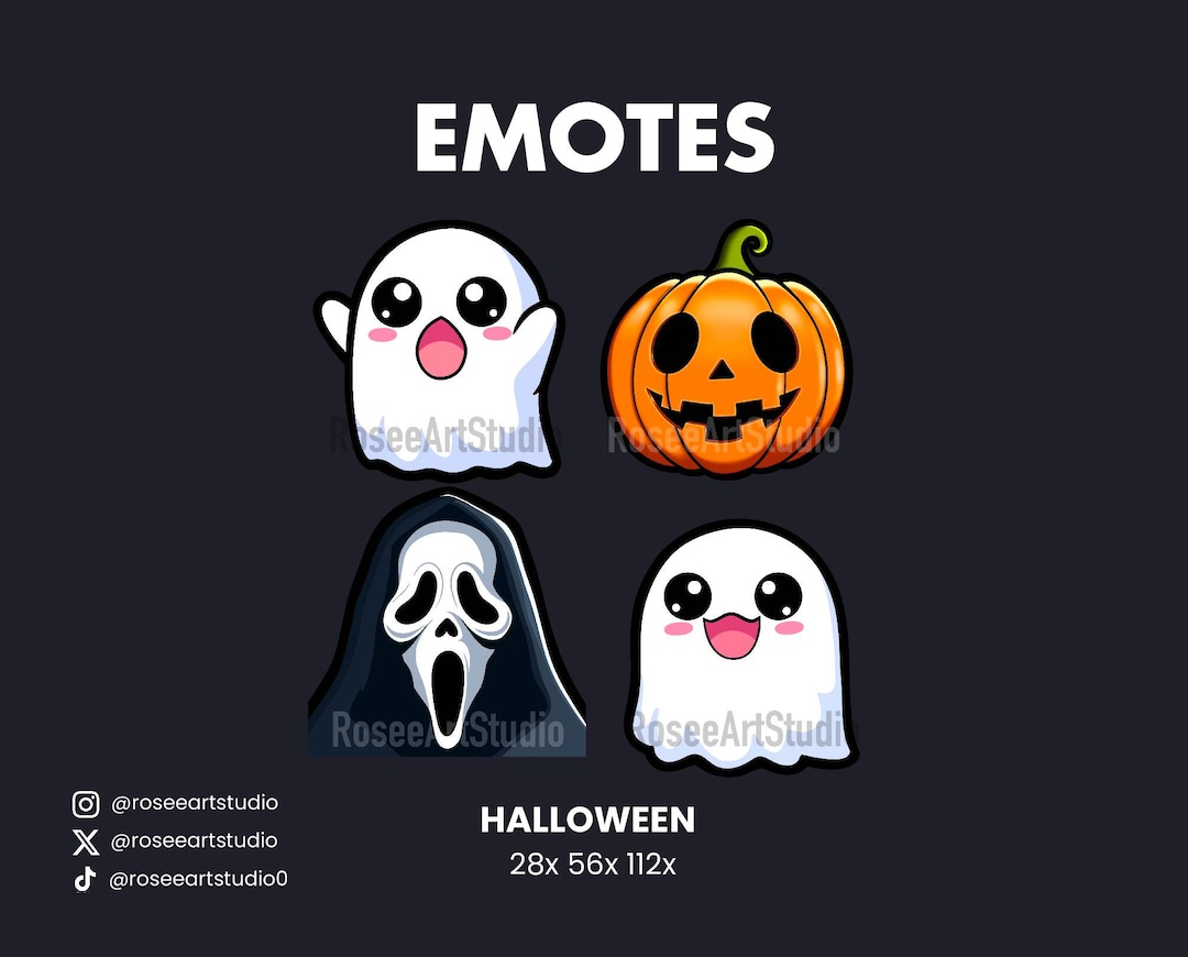 Halloween Emotes | Twitch Emotes | Discord Emotes | Pumpkins | Chibi ...