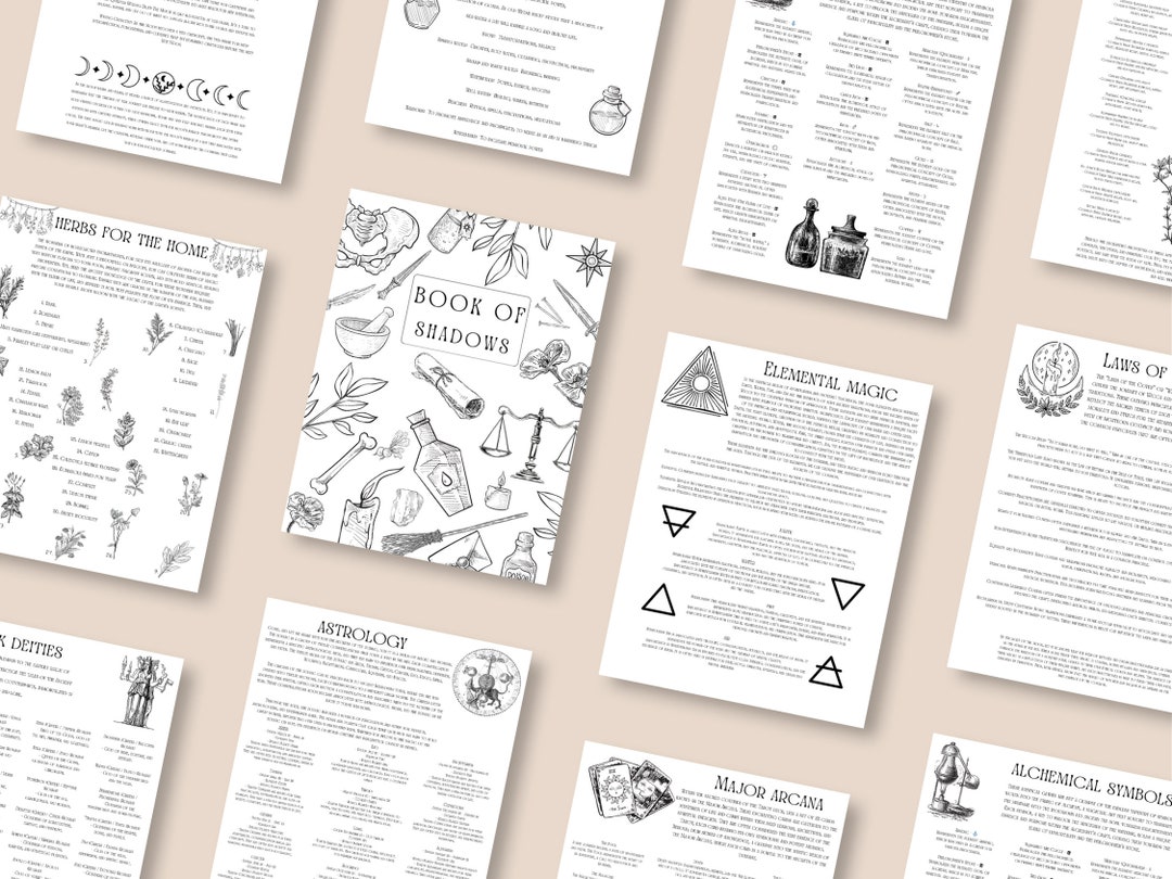 Mystical Manuscript: A Digital Book of Shadows Printable PDF Bundle - Etsy